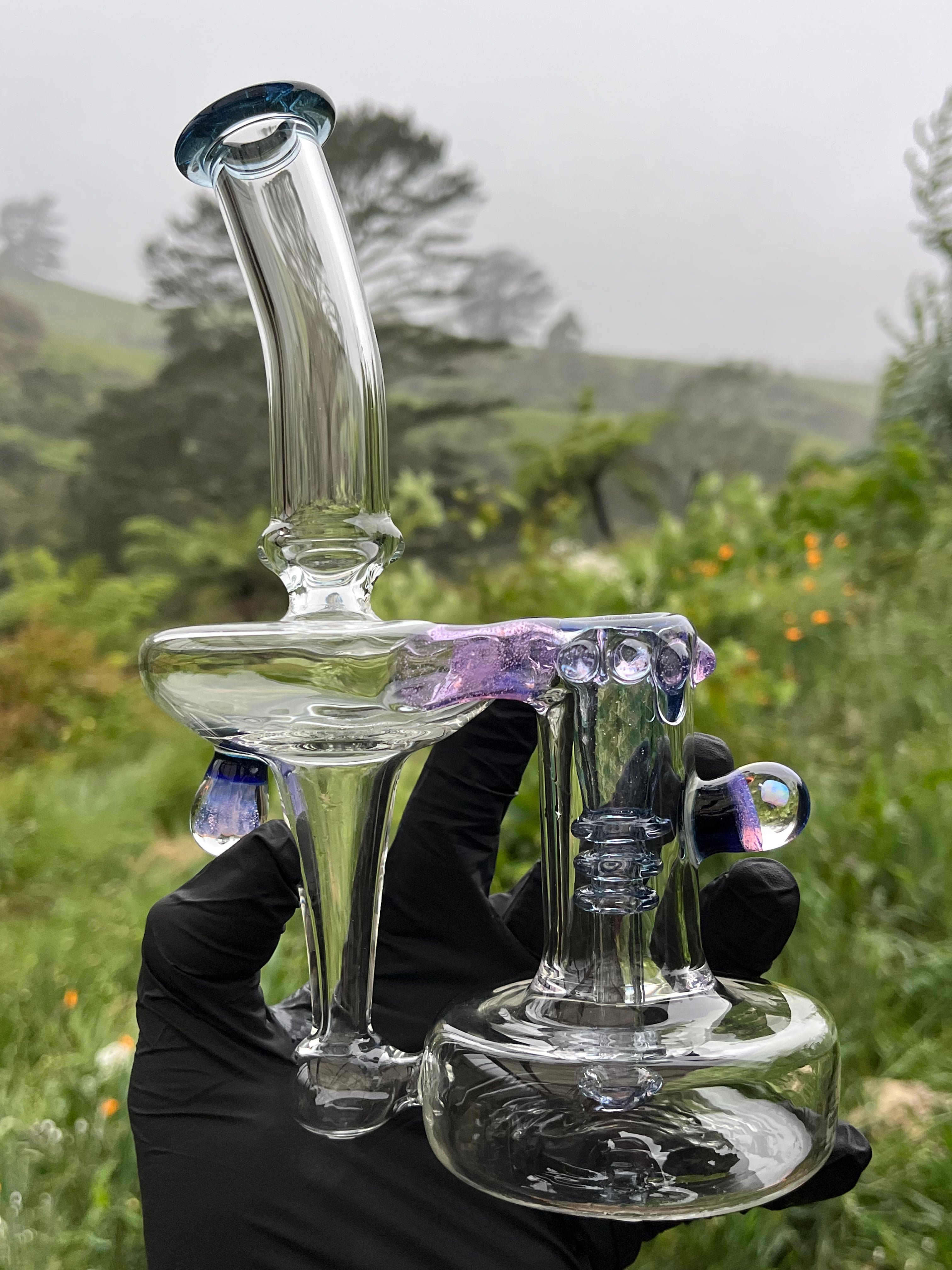 OJ Glass RBR - Heavy Blue Stardust/Purple Lilac – Off Grid Society Aotearoa