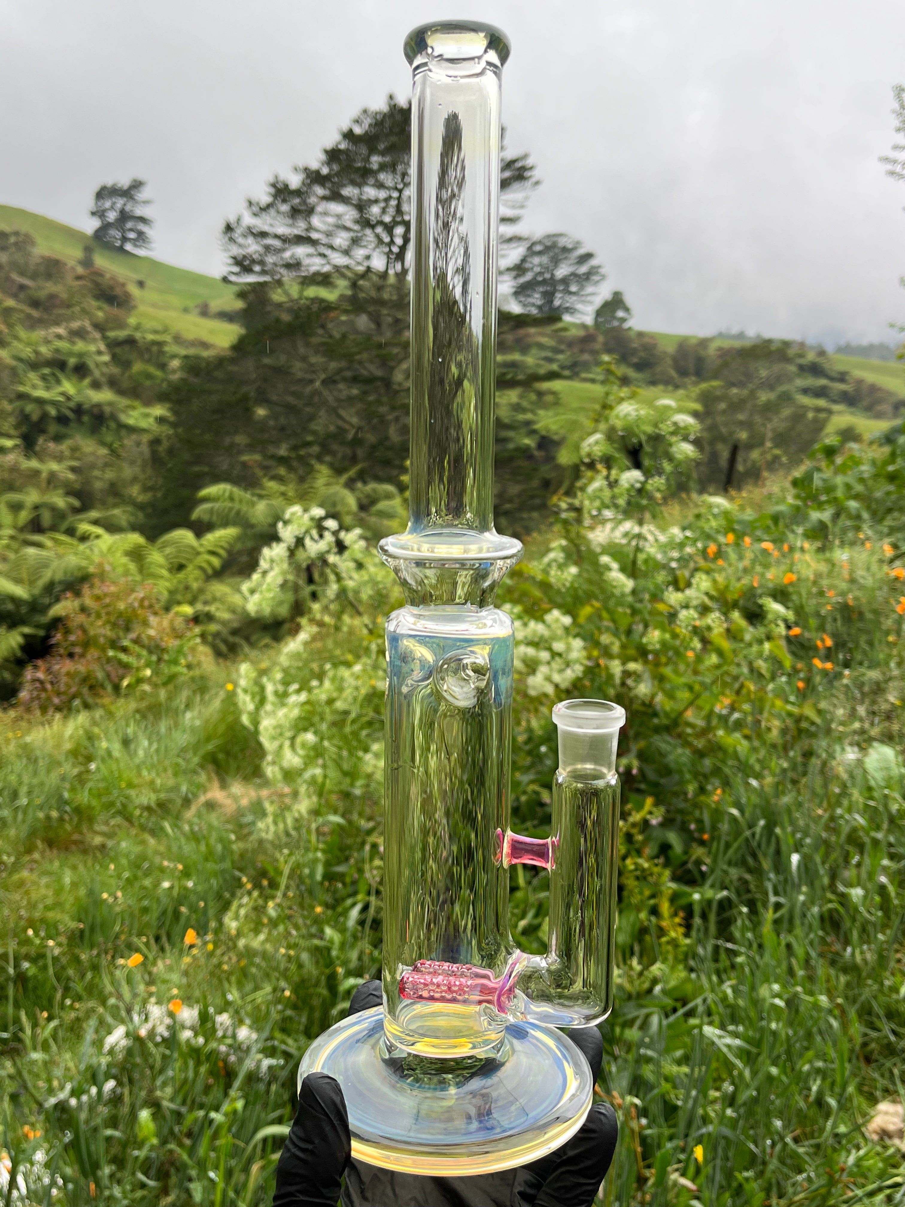 Uzzi Glass Double Inline - Silver Fumed/Karmaline – Off Grid Society ...