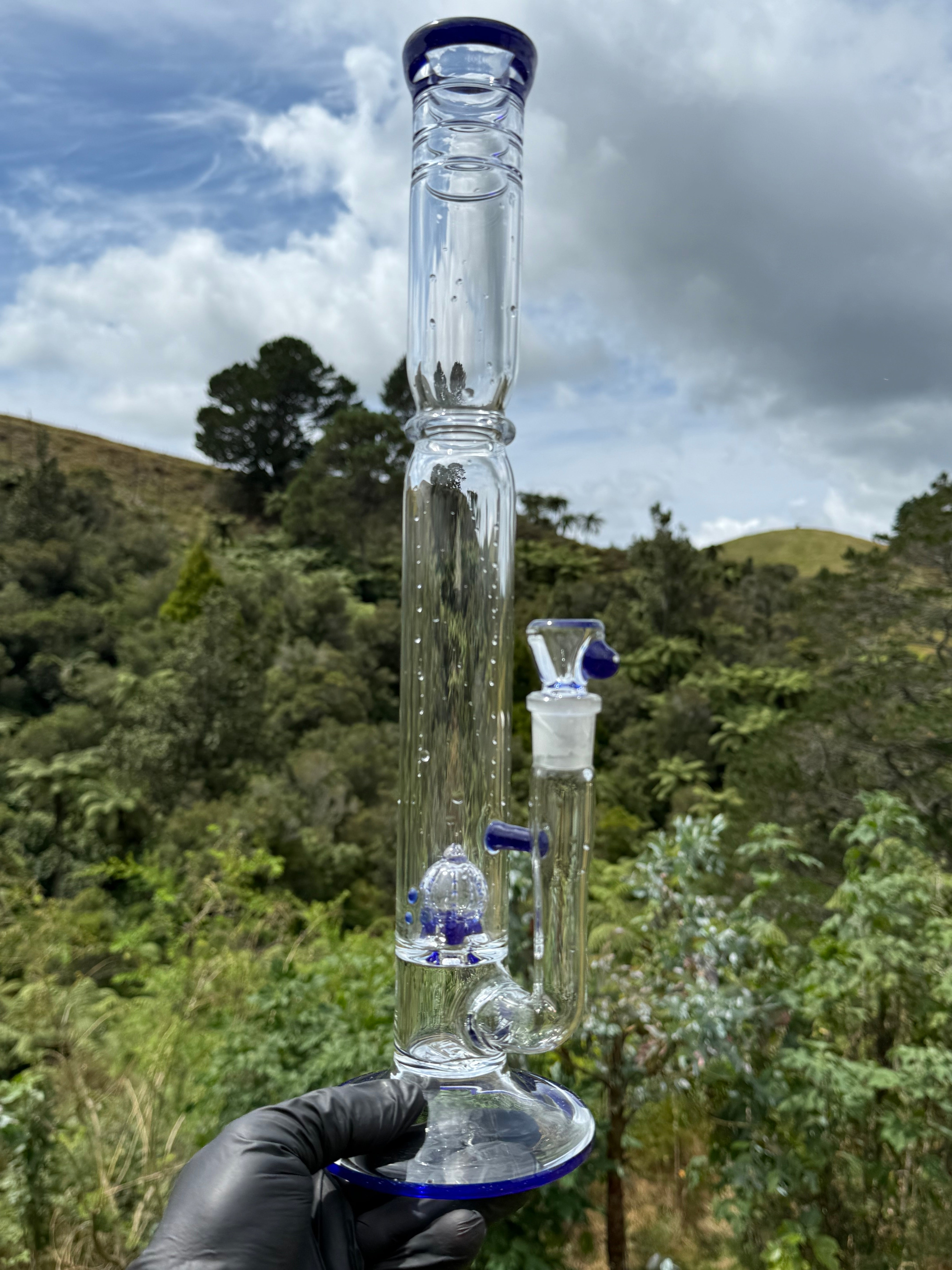 Titz Glass Ball Perc - Blue Blizzard – Off Grid Society Aotearoa